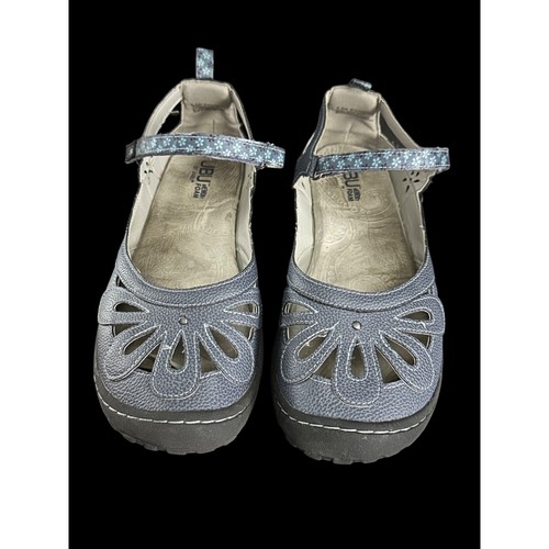 JBU by Jambu Wildflower Encore memory foam size 9.5W blue comfort vegan ...