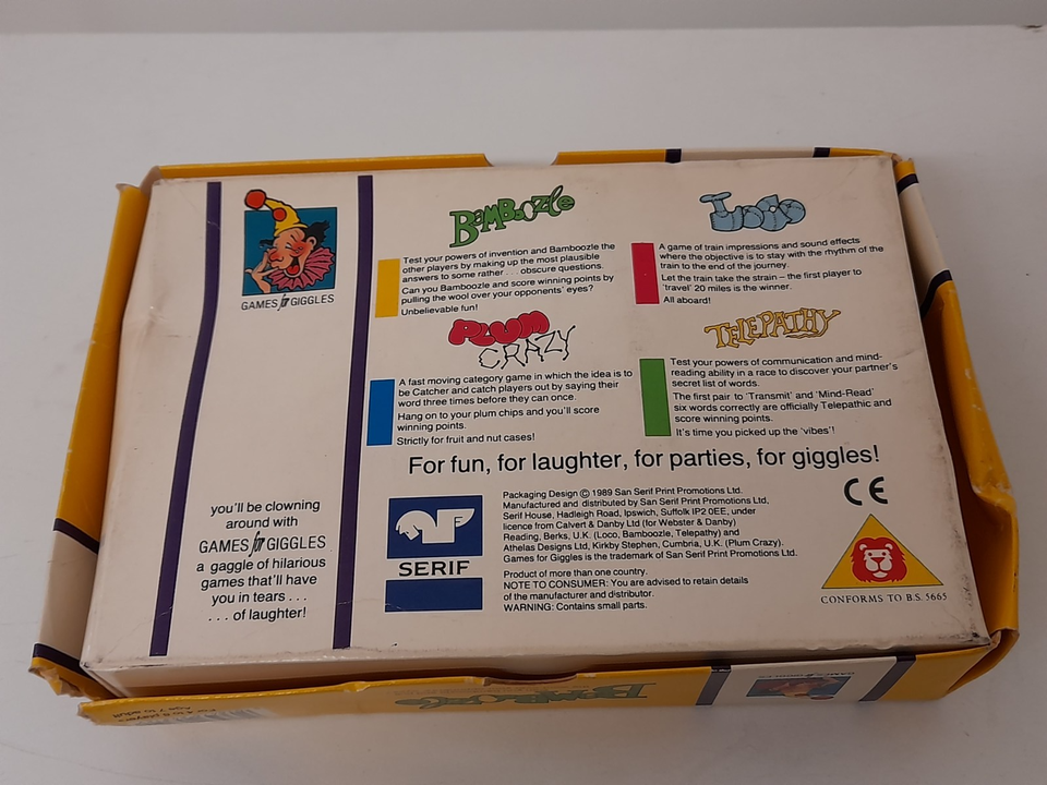 Vintage Bamboozle 1989 card game by Serif very rare Collectable g10 ...