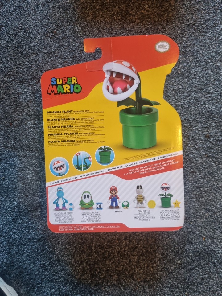Jakks Pacific Super Mario Piranha Plant 4" Action Figure | eBay UK