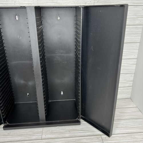 Black Laserline 60 CD Rack Case CD60D Cabinet Folding Doors Wall Mount ...