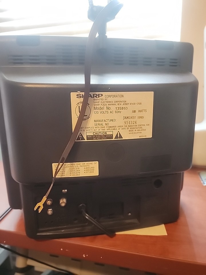 Vintage Sharp Linytron 13" Tv Model 13SB50 Retro Gaming Tested/Very ...