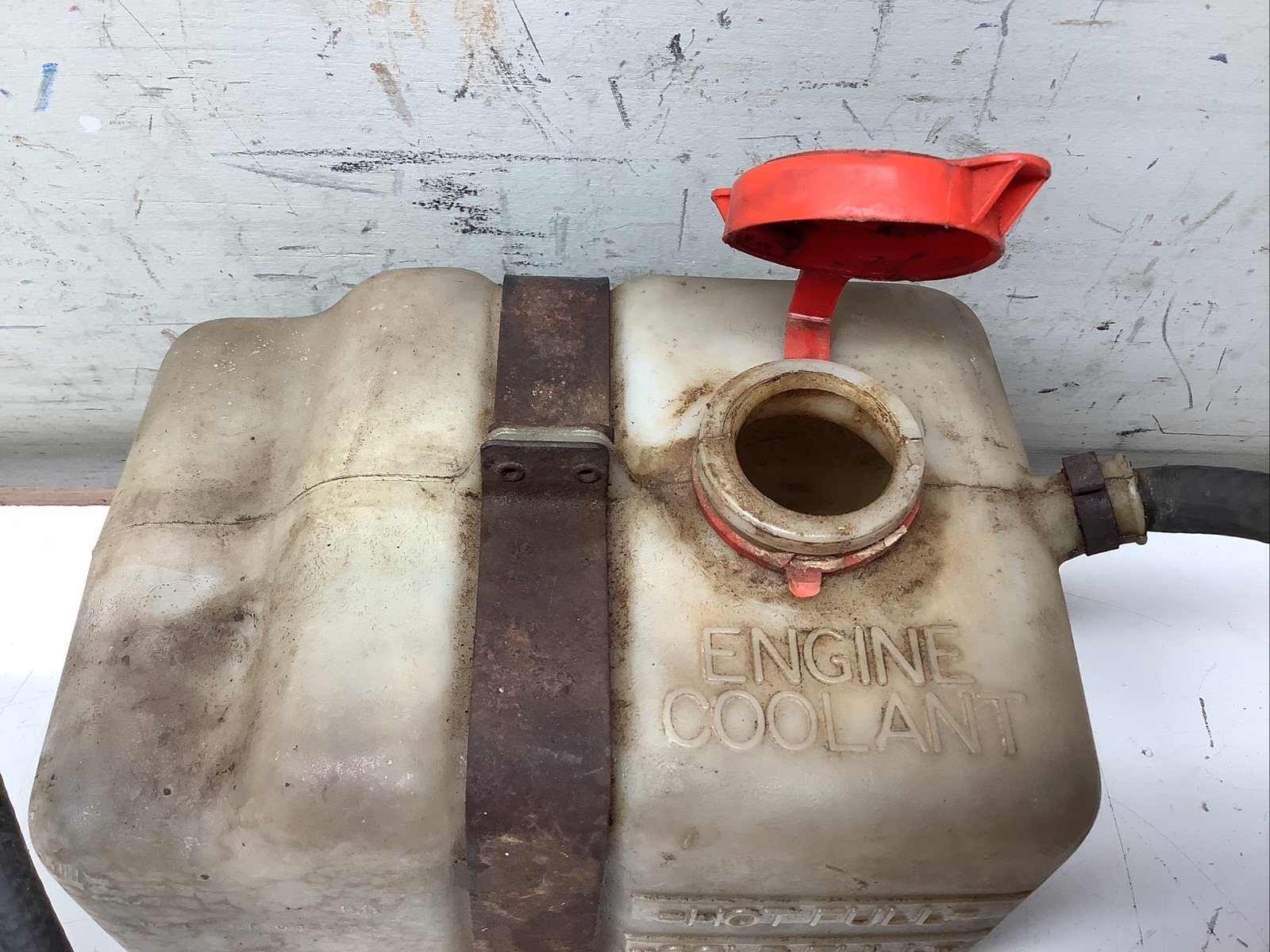 OEM 1973-1977 EARLY FORD BRONCO TRUCK RADIATOR OVERFLOW TANK WITH HOSE ...