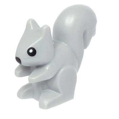 Lego Light Bluish Gray Squirrel Black Eyes & White Pupils Land Forest ...