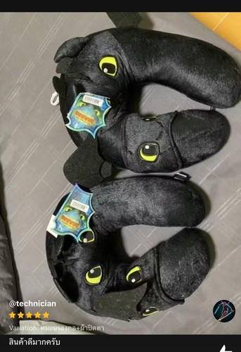 12"How to Train Your Dragon3 Toothless Doll Toy Travel Neck Rest Pillow ...