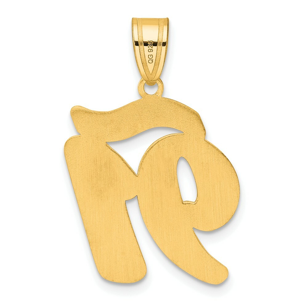14K Yellow Gold Brushed Border Script Number 91 Pendant | eBay