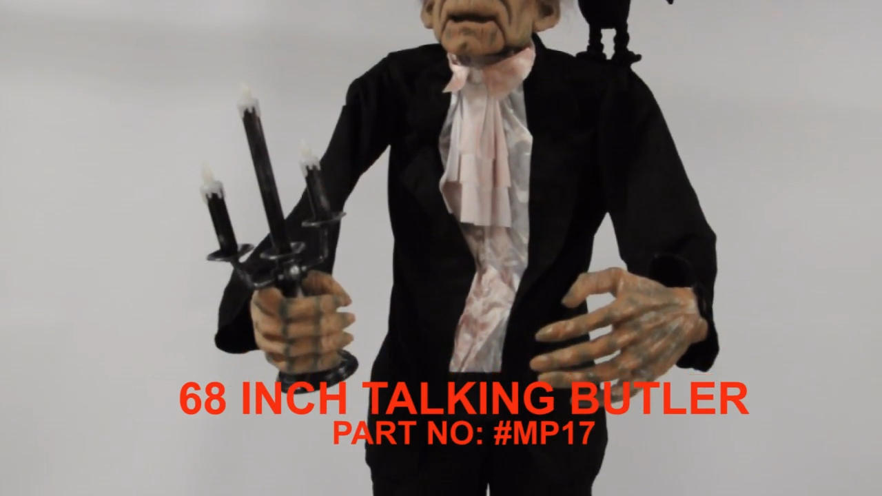 Butler Animated Lifesize 5' Prop Door Greeter Animatronic Haunted ...