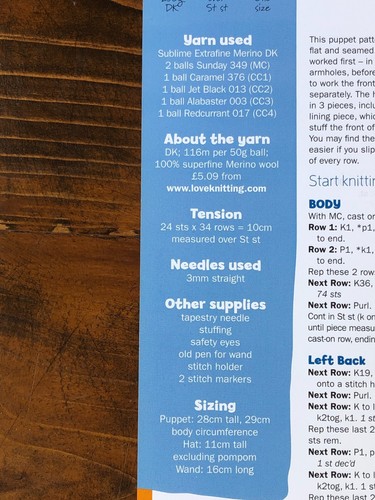 Sooty hand puppet official knitting pattern | eBay UK