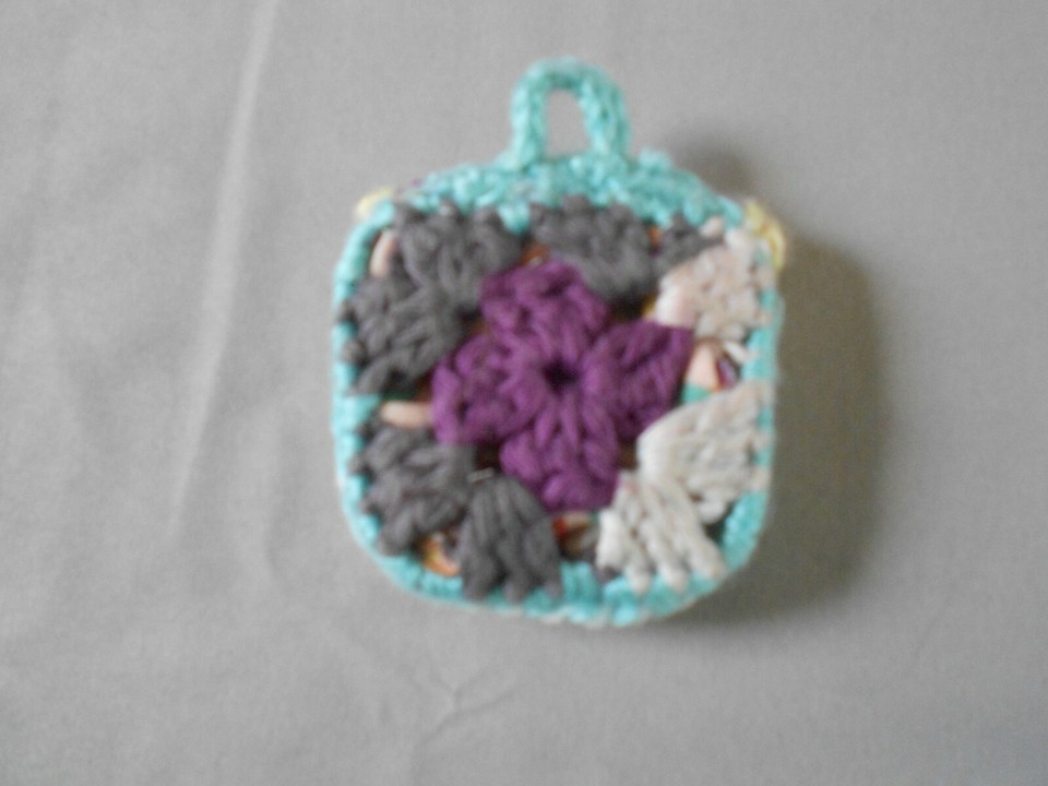 Set of 3 HandMade Mini Crocheted Key Chain Change Purse/Key Ring/Bag ...