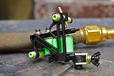 Handmade tattoo machine color packer mag 5-25, Running 95-100 Hz @4.5V ...