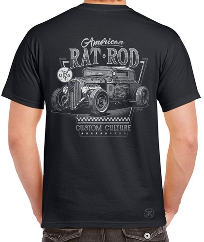 American Rat Rod T-SHIRT ~ HOT ROD Garage Tee ~ Custom Culture V8 ...