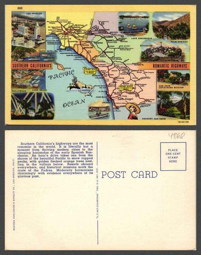 CALIFORNIA VINTAGE POSTCARD | eBay