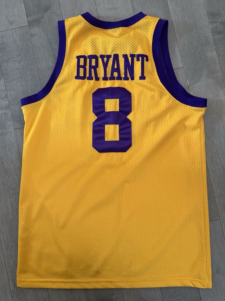 Nike NBA Los Angeles Lakers Jersey #8 Kobe Bryant Gold Star sz M+2 ...