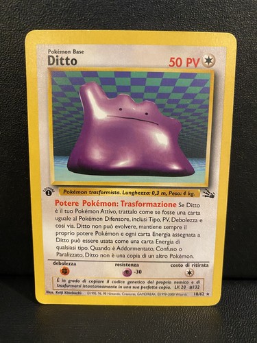 Pokemon Card DITTO 18/62 1st Edition RARE ITA | eBay