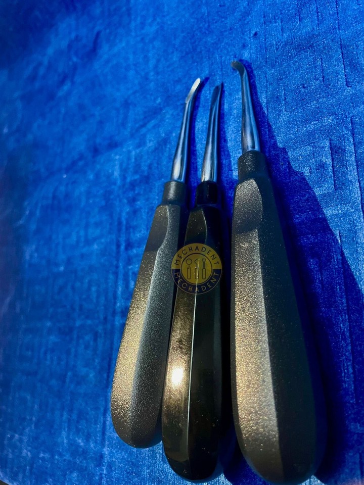 3 Pcs Dental Root Elevators – Heidbrink Luxating Oral Surgery Root ...