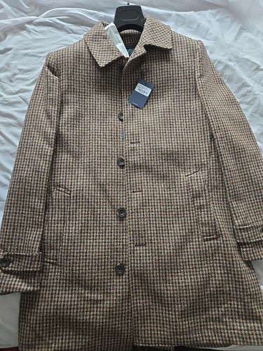 Hackett overcoat Tweed Gunclub - Zip out, 100% Wool Woven in England ...