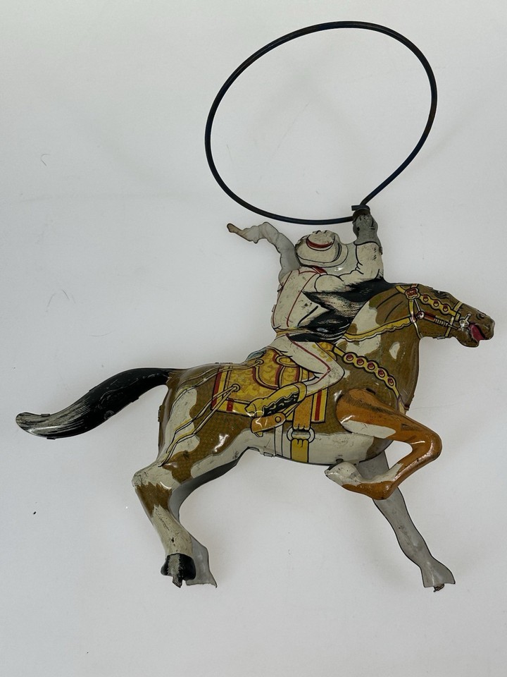 Marx Vintage Wind Up Hop-Along Cassidy Cowboy Lasso Tin Toy PARTS ...