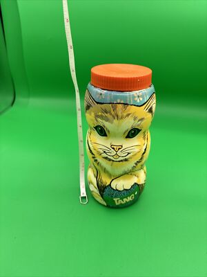 Vintage 1986 Plastic TANG Container Bank Cat with Yarn | eBay