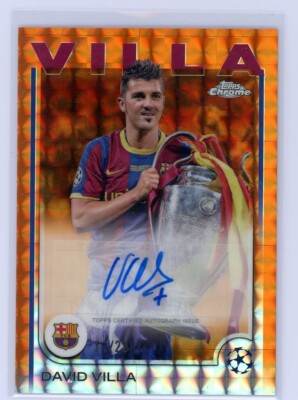 2024-25 Topps Chrome UEFA CC #CA-DV DAVID VILLA Orange Geometric ...