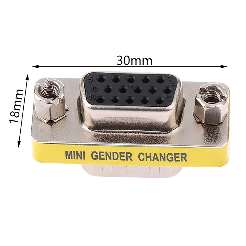 VGA adapter 15 hole to 15 hole converter cable extension head SUM | eBay