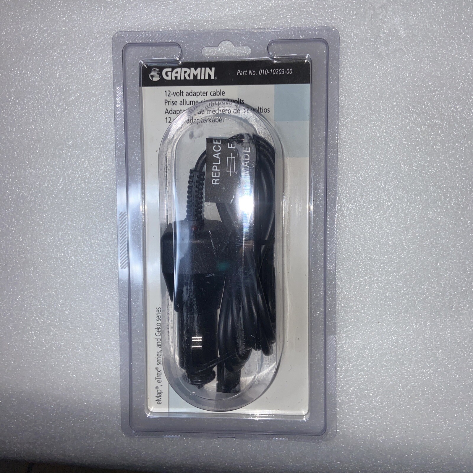 Genuine Garmin 12-volt Adapter Cable Geko eMap eTrex Series Part No 010 ...