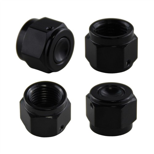 4PCS Aluminum 6-AN AN6 9/16"-18 Adapter Female Flare Cap /Plug/ Nut ...