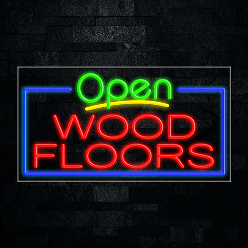 Wood Floors LED Neon Sign 33"L x 18"H #35914 | eBay