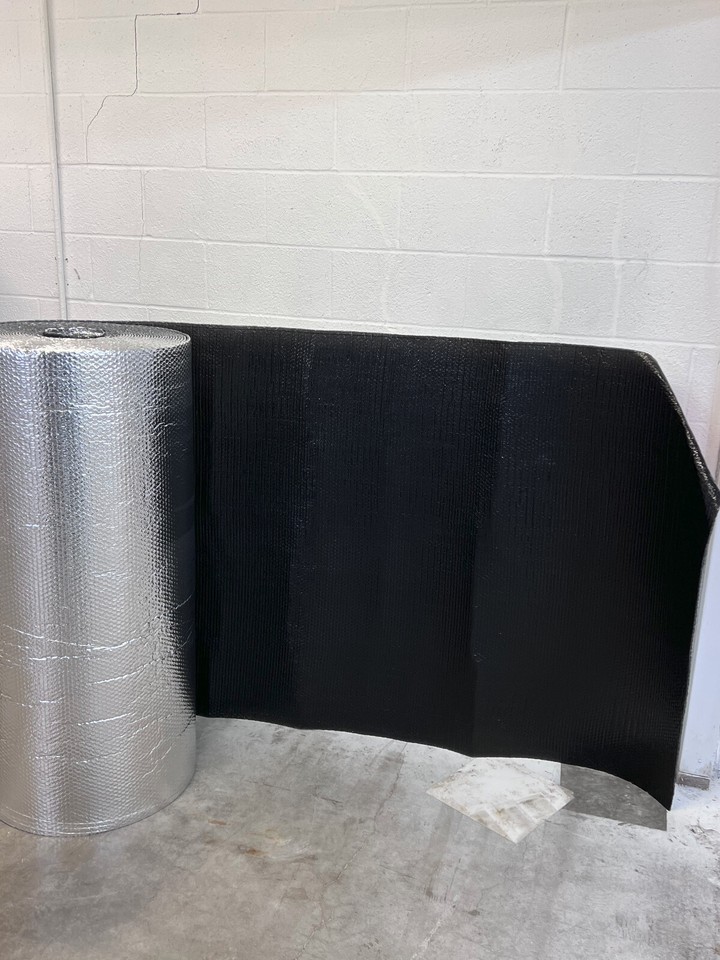 REFLECTIVE BLACK REFLECTIVE BUBBLE RAFTER DUCT WRAP HVAC Insulation ...