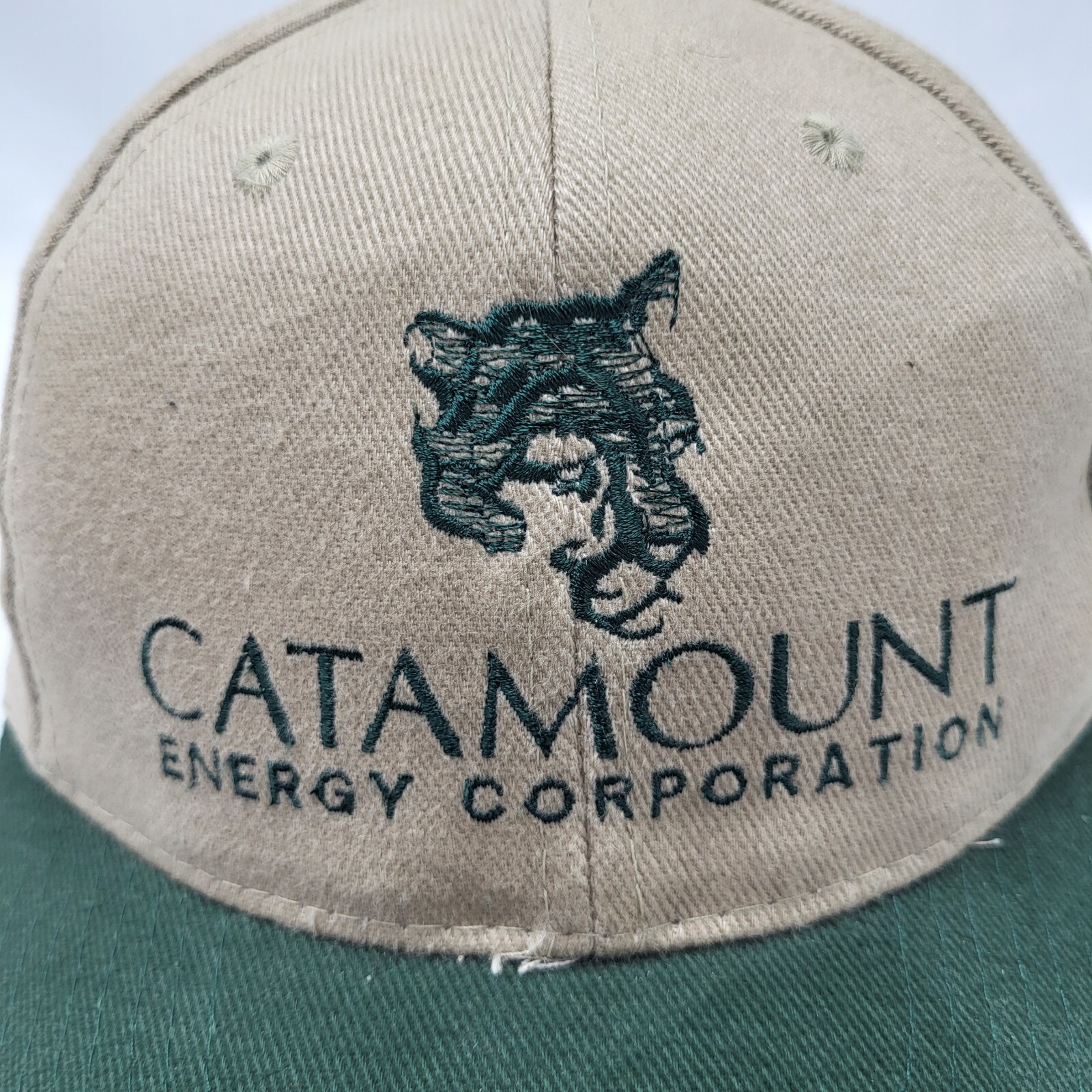 Catamount Energy Corporation Cap - Adjustable Strap - Tan/Green - Cobra ...
