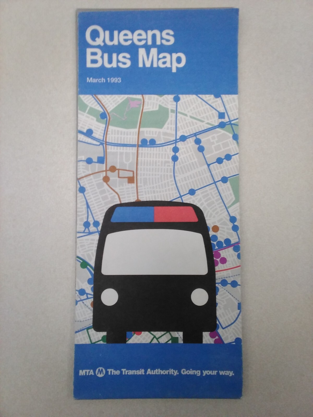 Vintage MTA New York City Transit Authority Queens Bus Map - March 1993 ...