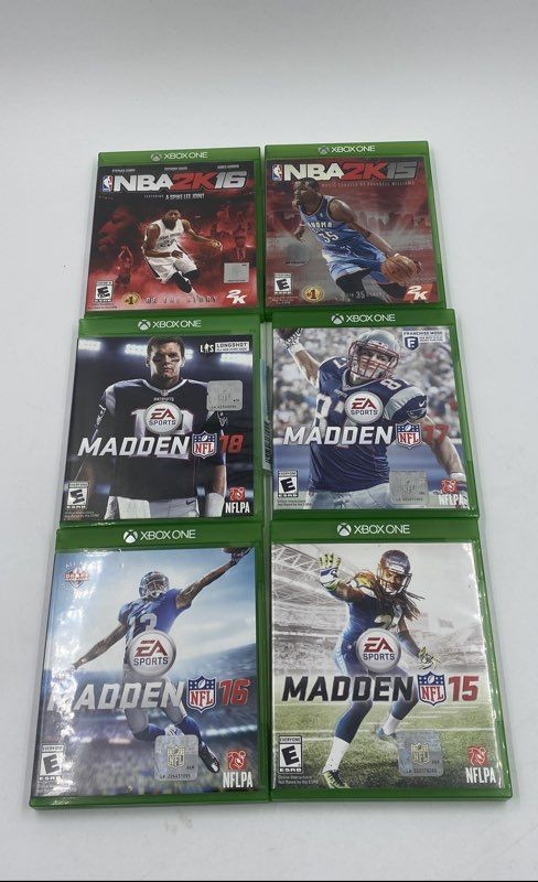 Microsoft Xbox One Basketball Football 9 Video Games And 2 Controllers ...