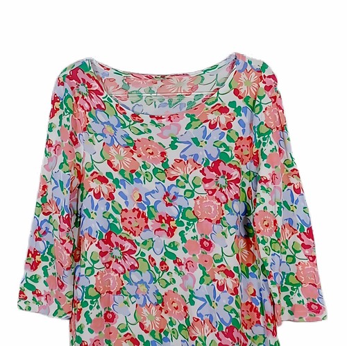 BEAUTIFUL Womens Talbots Lightweight Spring Floral Chiffon Trim Sweater ...