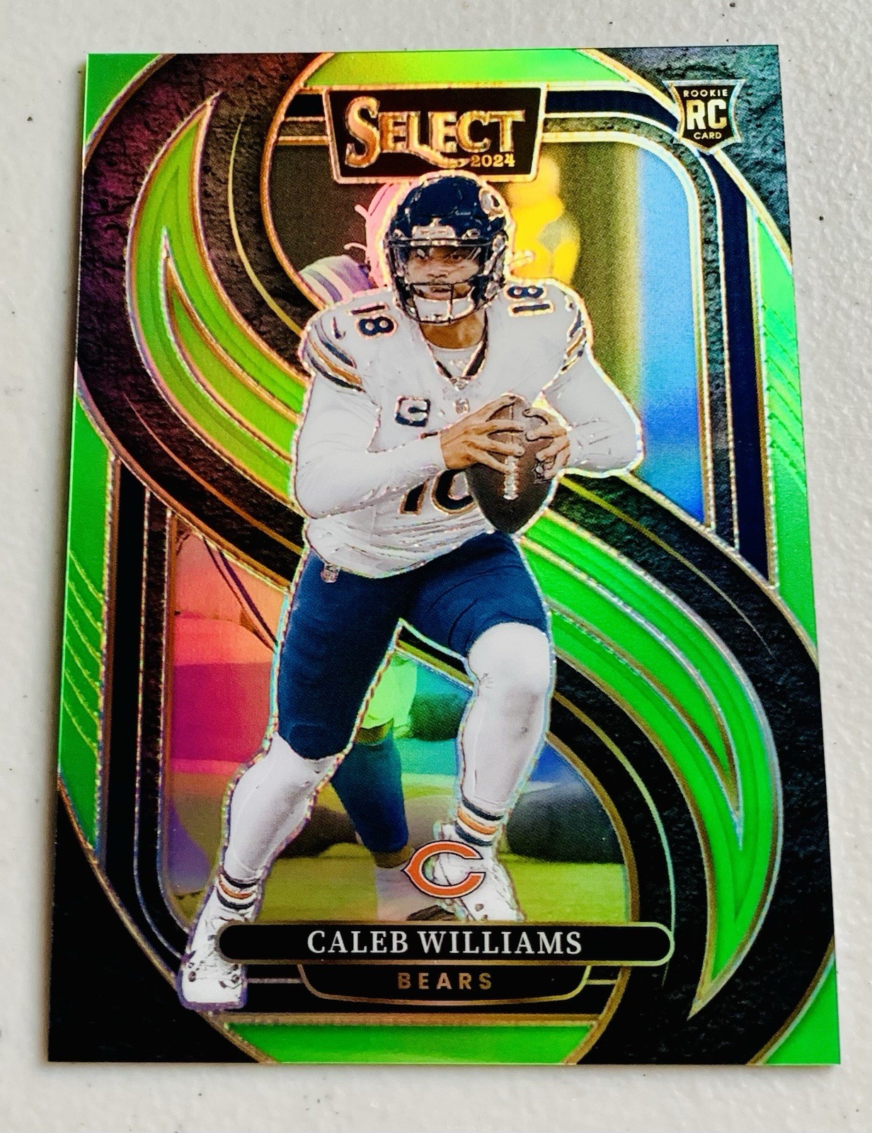 Caleb Williams 2024 Select #114 Premier Level Neon Green /49 Price ...