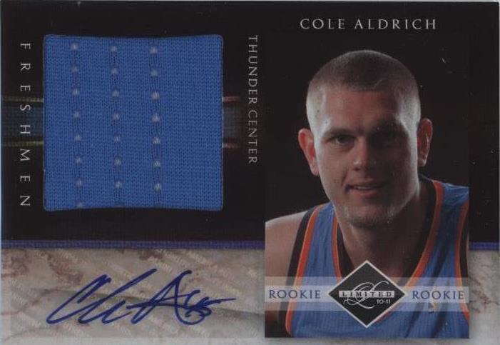 2010-11 Panini Limited - Freshman Jumbo Materials Cole Aldrich #11 ...