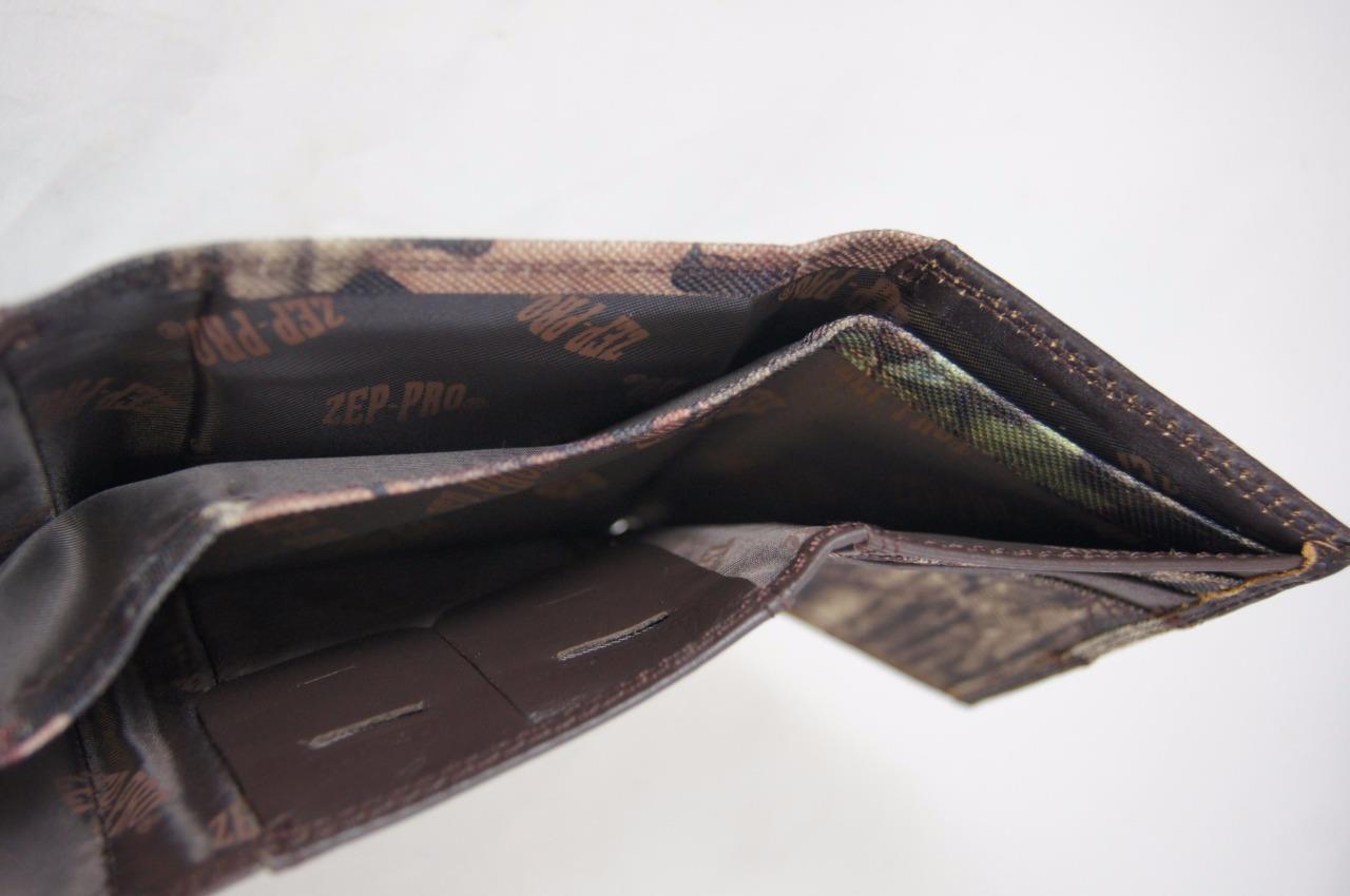 ZEP PRO LSU Tigers Mossy Oak Camo Trifold Leather & Nylon Wallet TIN ...