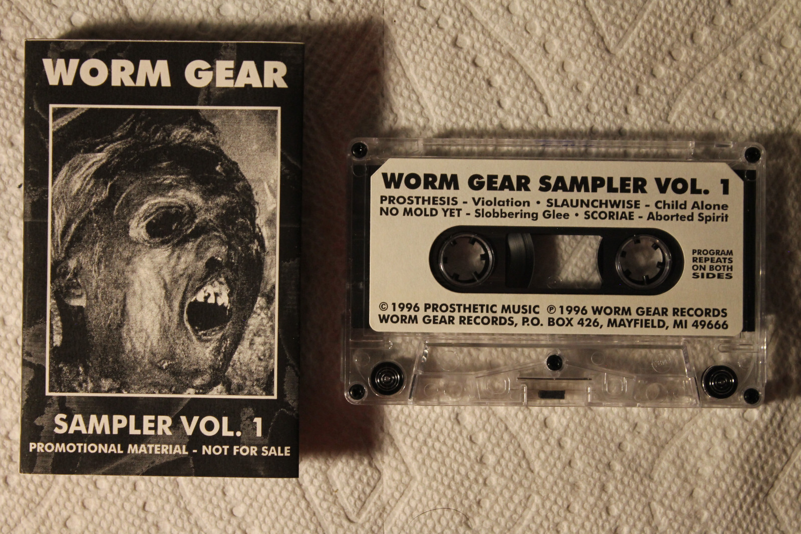 Worm Gear Sampler Vol. 1 cassette THRASH DEATH metal Prosthesis Scoriae ...