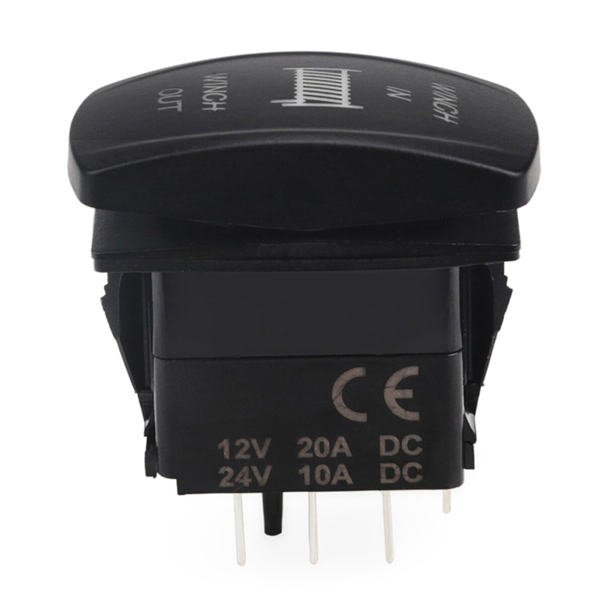 Rocker Toggle Switch 7 Pin ON-OFF 20A 12V Green LED Light For Car Boat ...