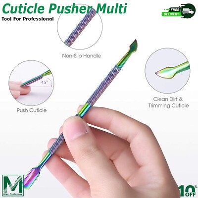 Stainless Steel Nail Art UV Gel Polish Cuticle Pusher Remover Nail ...