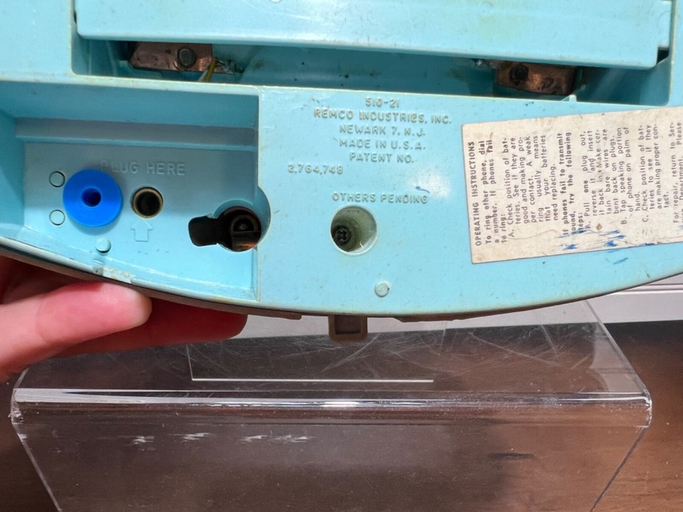 Vintage Child’s Toy Remco Empress teal MCM Plastic Telephone 1970’s ...