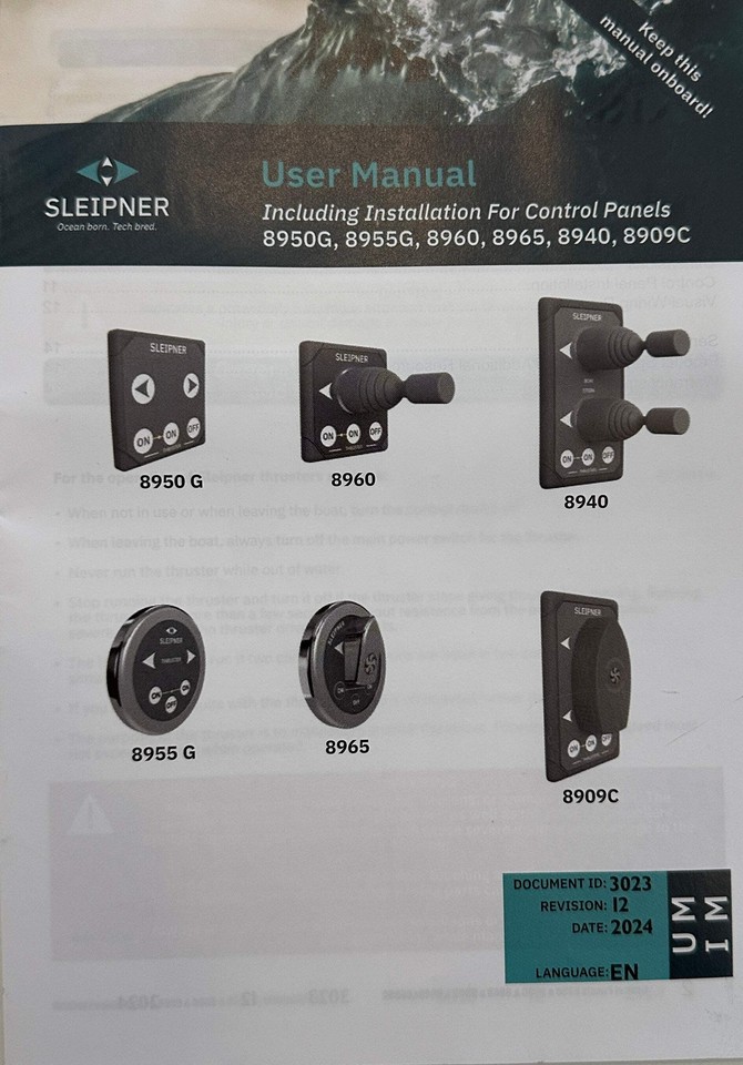 Side-Power SM 8960G, Grey | Single Joystick Thruster Control, 12/24V 5 ...