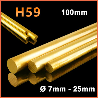 Solid Brass Round Bar Rod Diameter 7/8/9/10/11/12/14/15/16/17/18/20/21 ...
