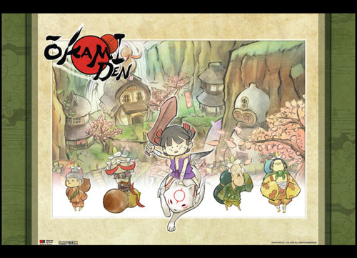 *Legit Poster* Okami Den Game Chibiterasu Carries Kuni Key Art ...