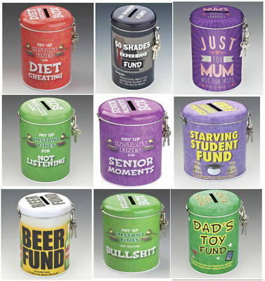 Fine and Fund Money Saving Tins Great Fun Gifts for Him or Her Novelty ...