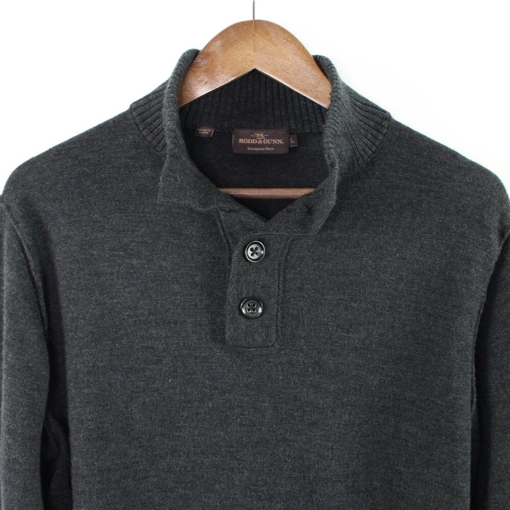Rodd & Gunn Extra Fine Merino Wool Quarter Button Swe… - Gem