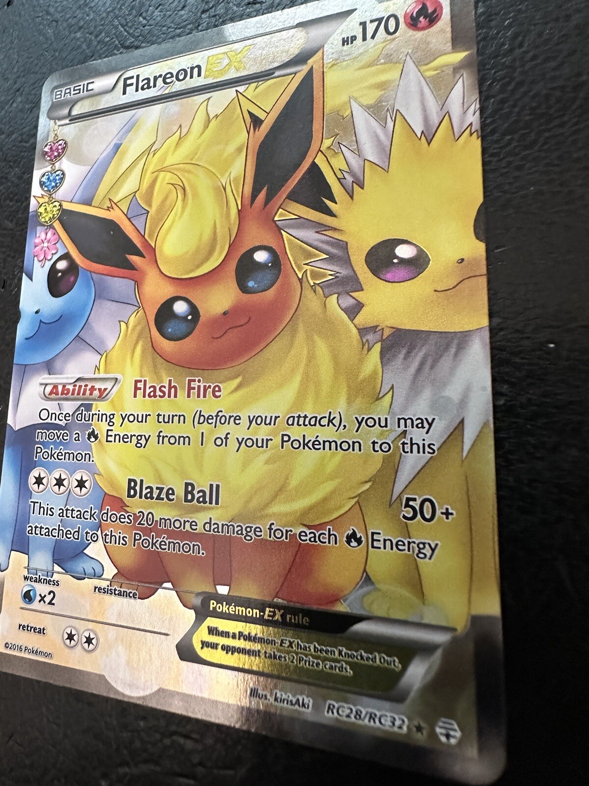 Pokémon TCG Flareon-EX Generations RC28/RC32 Holo Full Art Ultra Rare ...