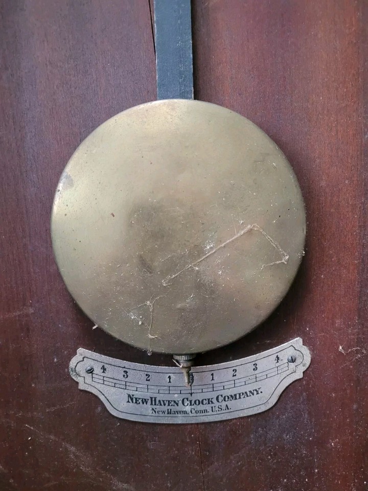 Rare Sauer's Flavoring Extract Painted 8 Day Wall Clock New Haven Clock ...