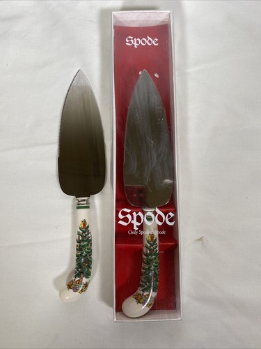 2 Spode Christmas Tree Cake Pie Pastry Server Knife 9 3/4 | eBay
