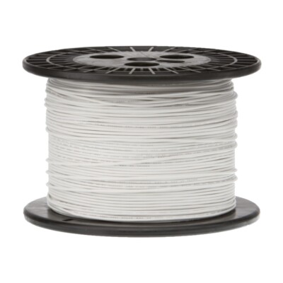 14 AWG Gauge GXL Automotive Stranded Hook Up Wire, 500 ft, White, 60 ...
