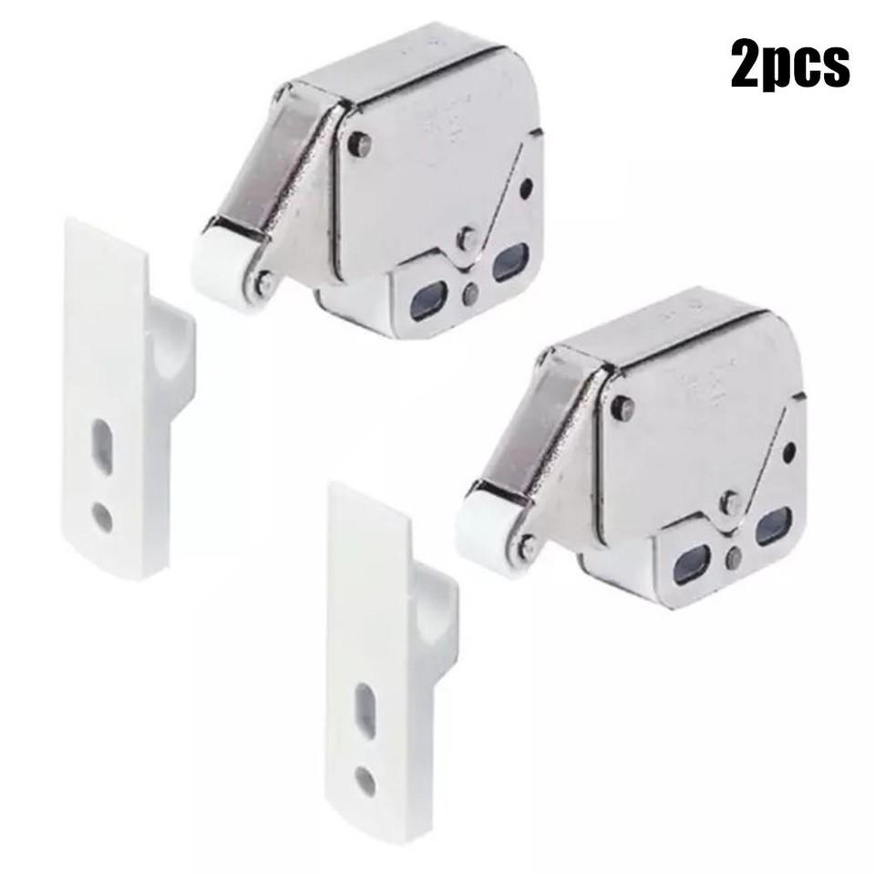 1 PUSH TO OPEN CATCH Cupboard Cabinet Door Spring Loaded Touch Catch ...