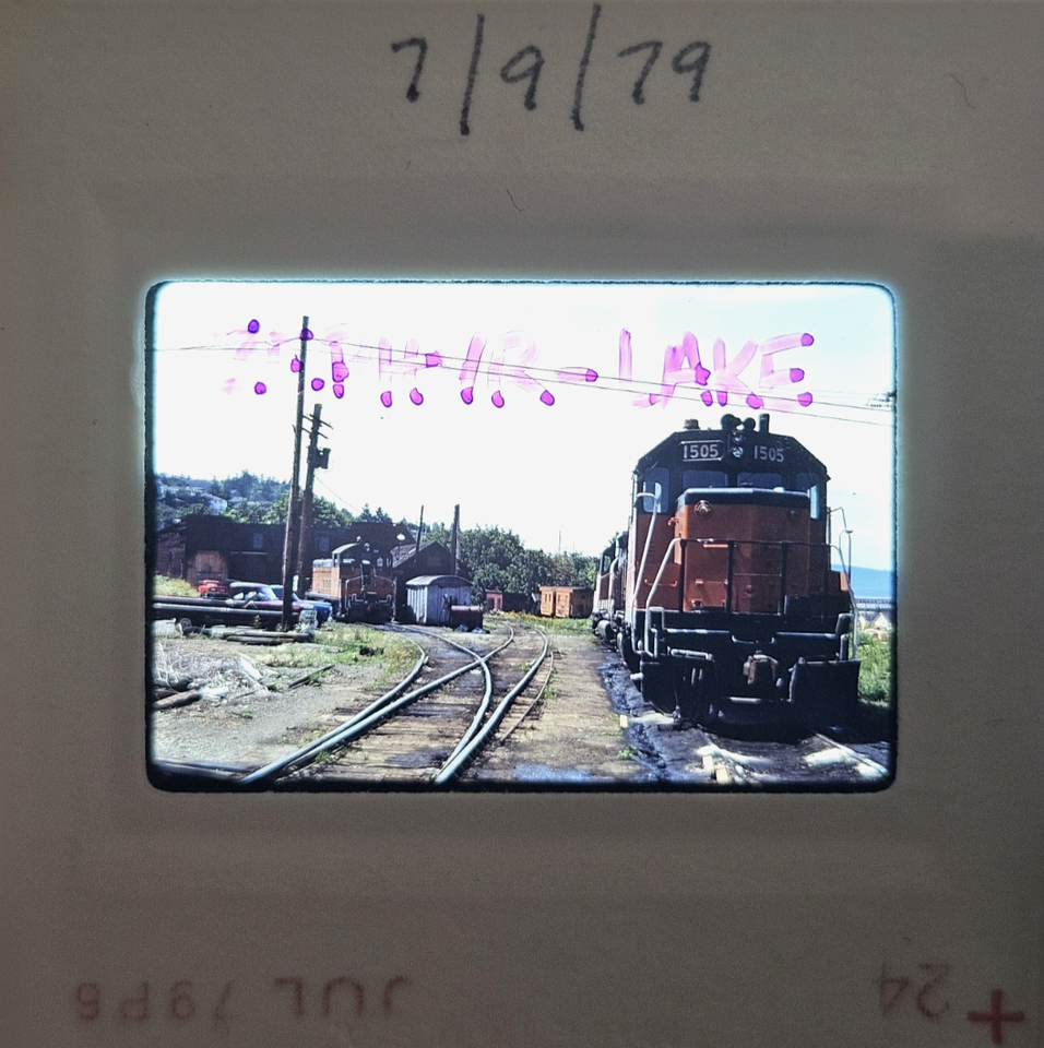 ZL-1677 Original Slide MILW Milwaukee Road GP35 SW1200 Caboose Yard ...