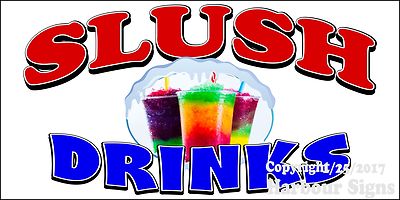 Slush Drinks DECAL (Choose Your Size) Food Truck Vinyl Sign Concession ...